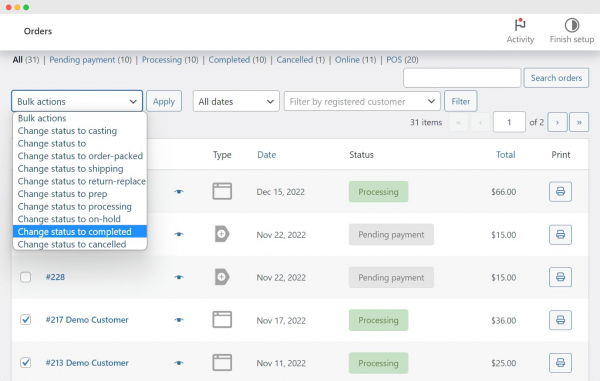 How to Change The Default WooCommerce Order Status - Flow Notify from BizSwoop